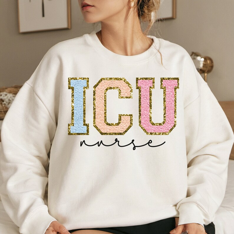Icu Nurse Sweatshirt, ICU Nurse Shirt, Intensive Care Unit Gift, Icu ...