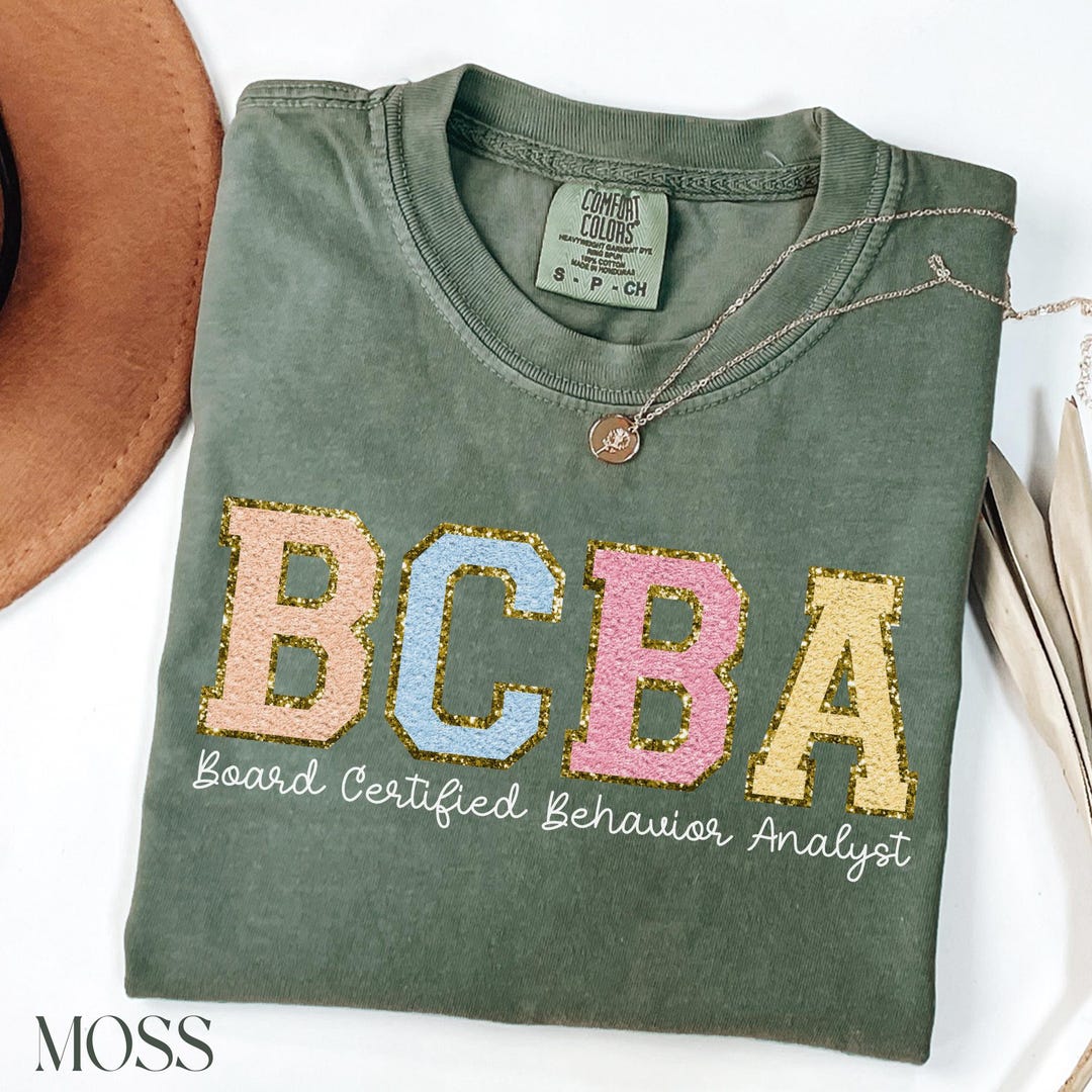 BCBA Comfort Colors Shirt: Board Certified Behavior Analyst Gift - Etsy
