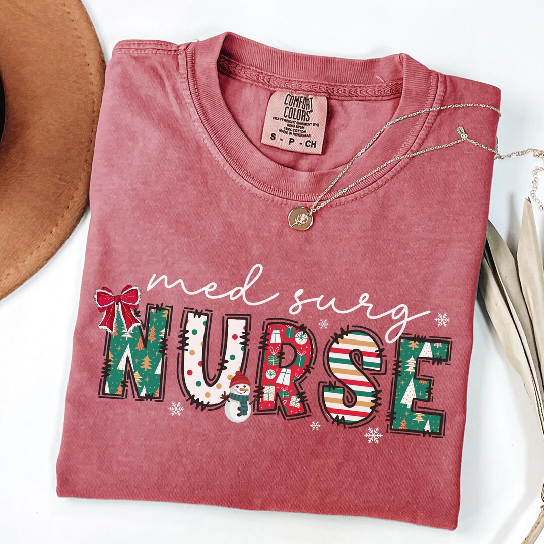 Christmas Med Surg Nurse Shirt, Christmas Med-surg Nurse Gift, MS Nurse ...