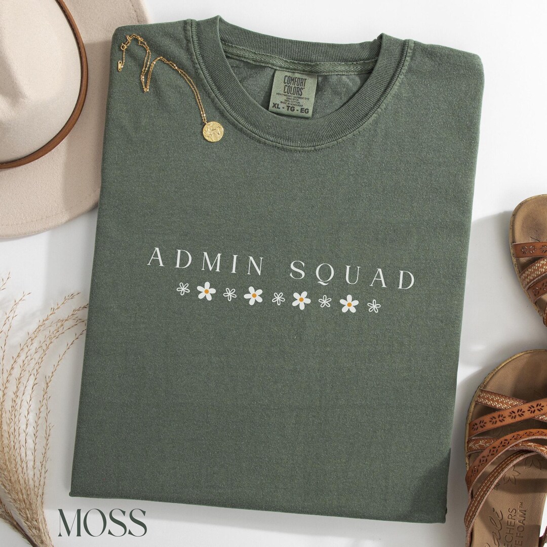 Admin Squad Shirt Comfort Colors, Gift for Admin Squad, Admin Squad T ...