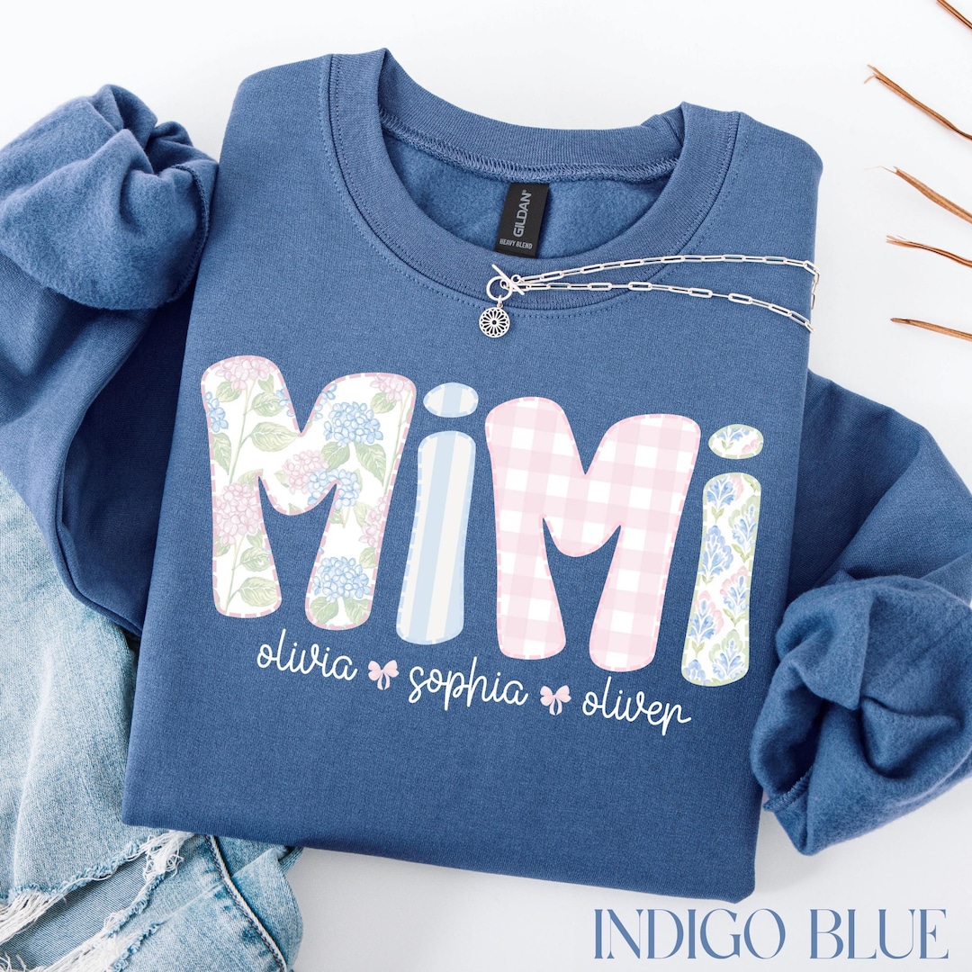 Custom Mimi Sweatshirt, Gift From Grandkids, Personalized Mimi Sweater ...