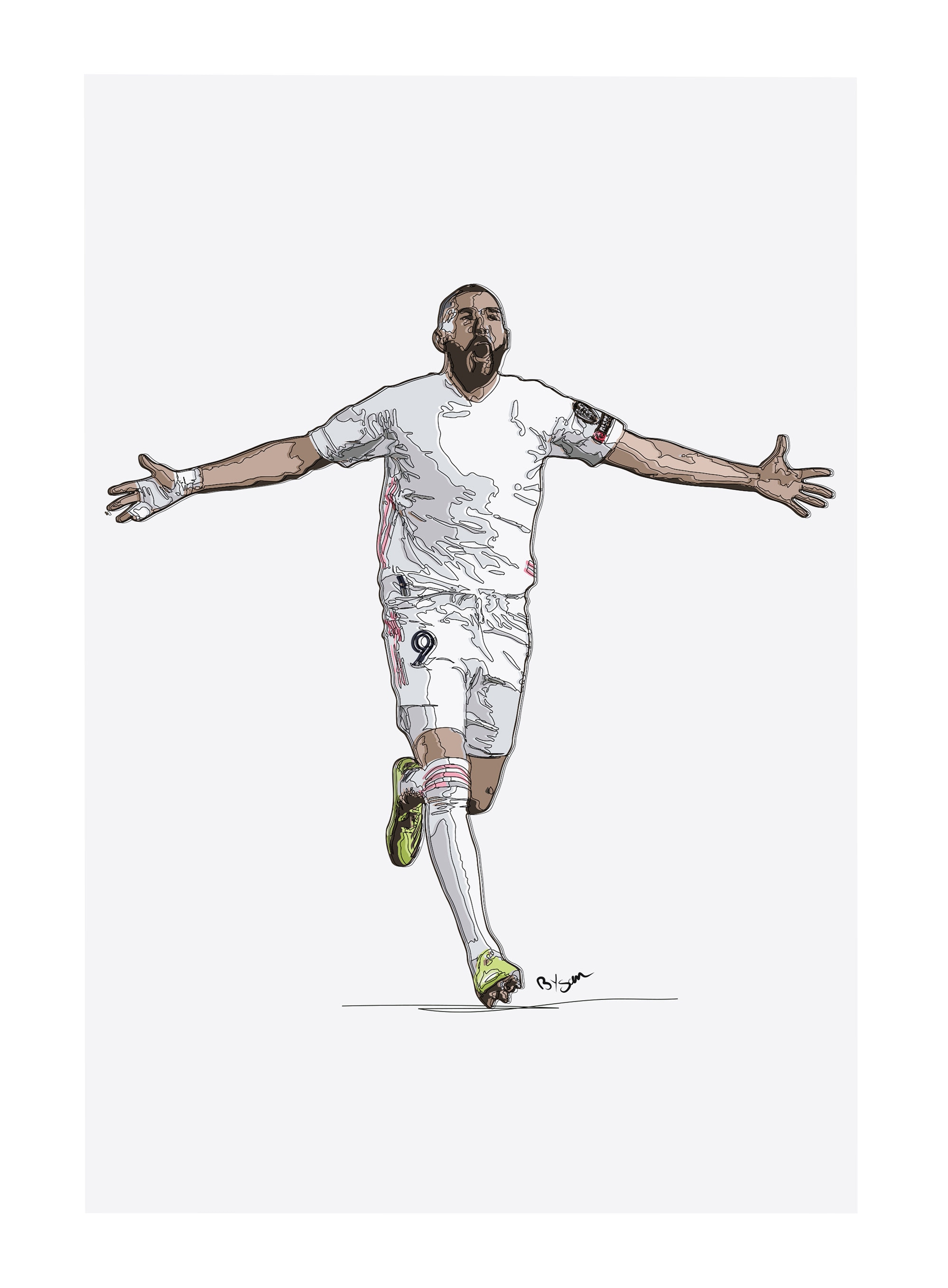 Karim Benzema Leyenda Fútbol Poster, Soccer Gift, Sports Poster ...