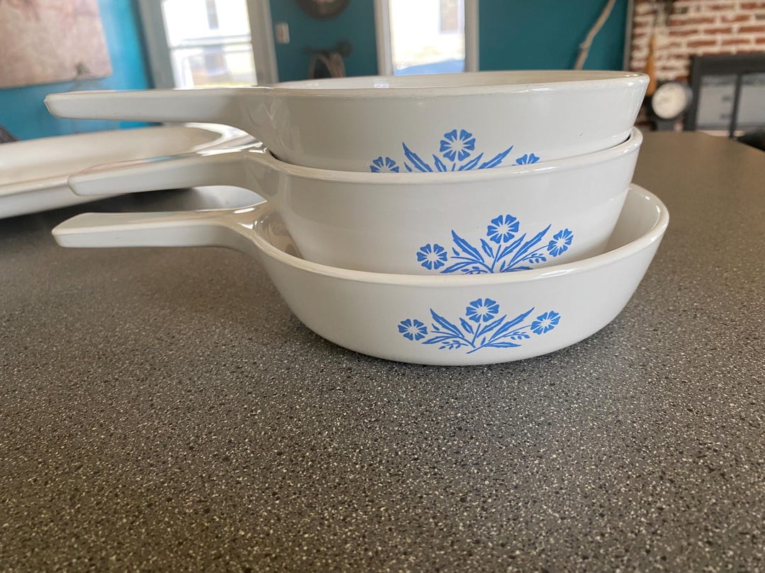 Pyrex Corningware 3pc Dip Set Blue Cornflower - Etsy