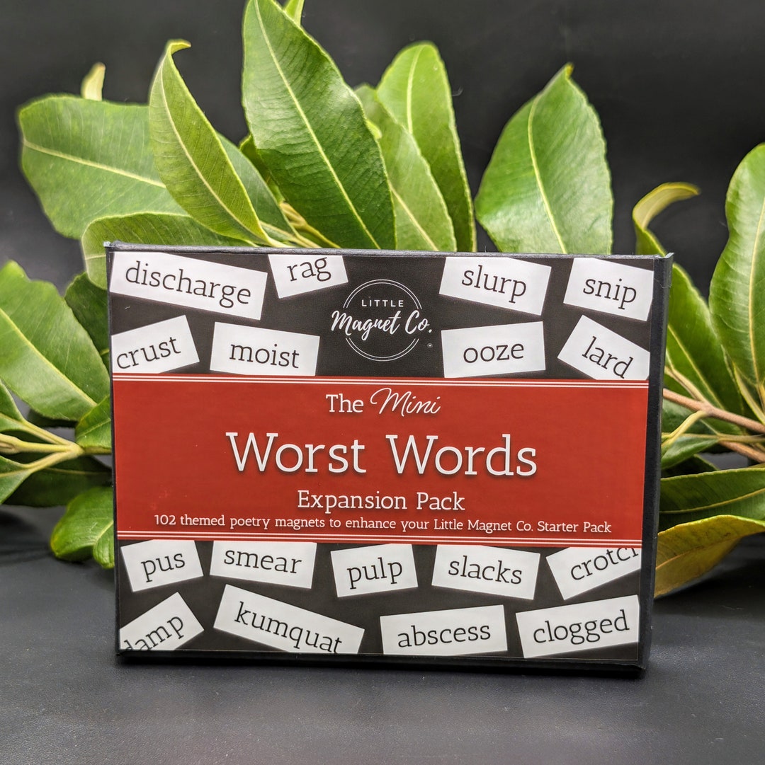 Worst Words Poetry Magnets | Cringe-worthy Mini Expansion Pack | Funny ...