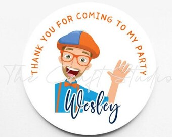 Blippi Party Stickers - Etsy