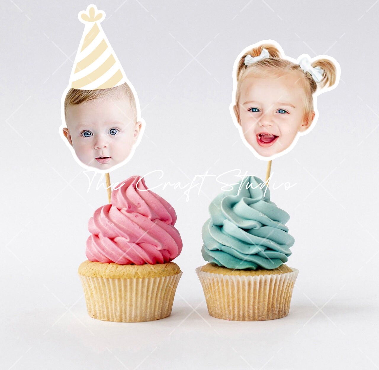 Custom Photo Cupcake Toppers Custom Face Cupcake Toppers - Etsy