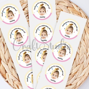 Kids Birthday Photo Stickers | Custom Face Stickers | Birthday Photo ...