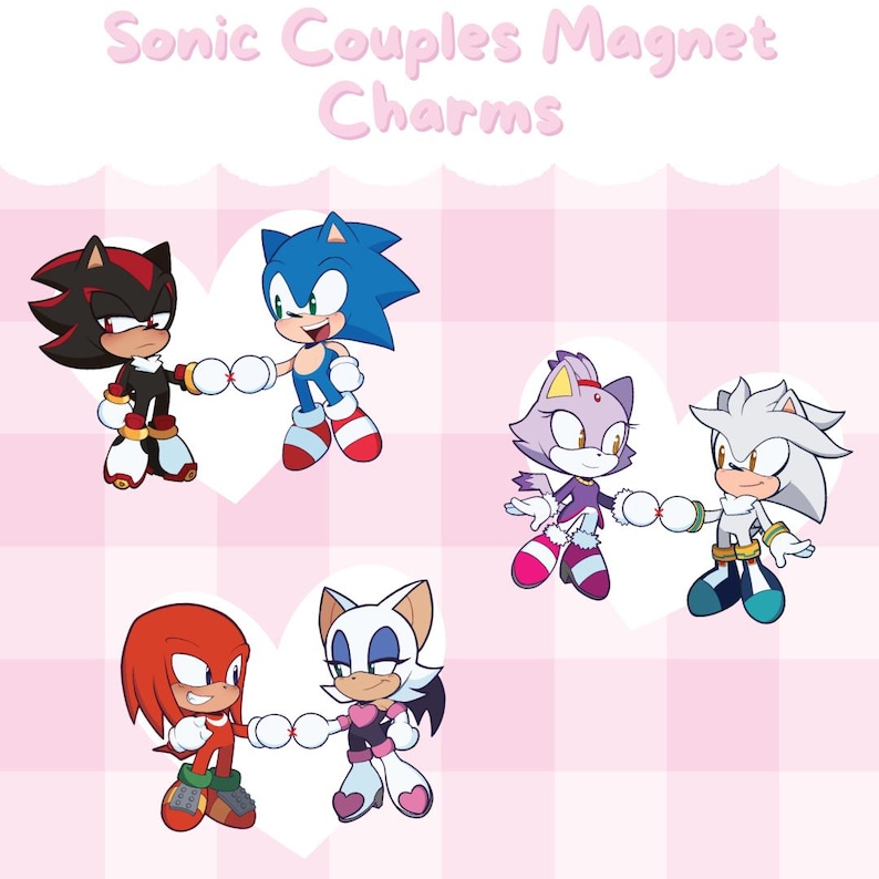 2.5" Sonic Couple Magnet Charms - Etsy
