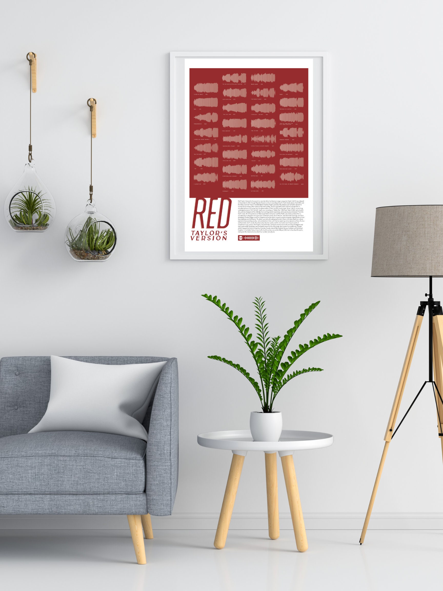 Taylor Swift 'red taylor's Version' Album Poster Pop Soundwave Print - Etsy