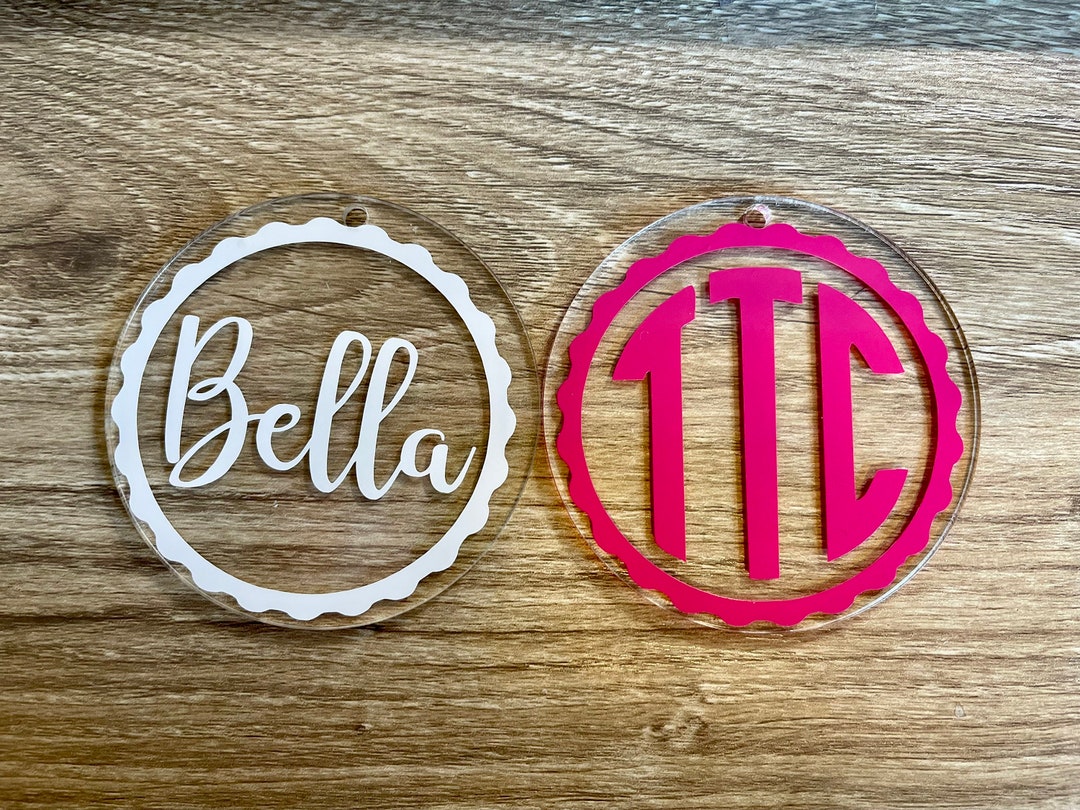 Customized Monogram Acrylic Disk Only - Etsy