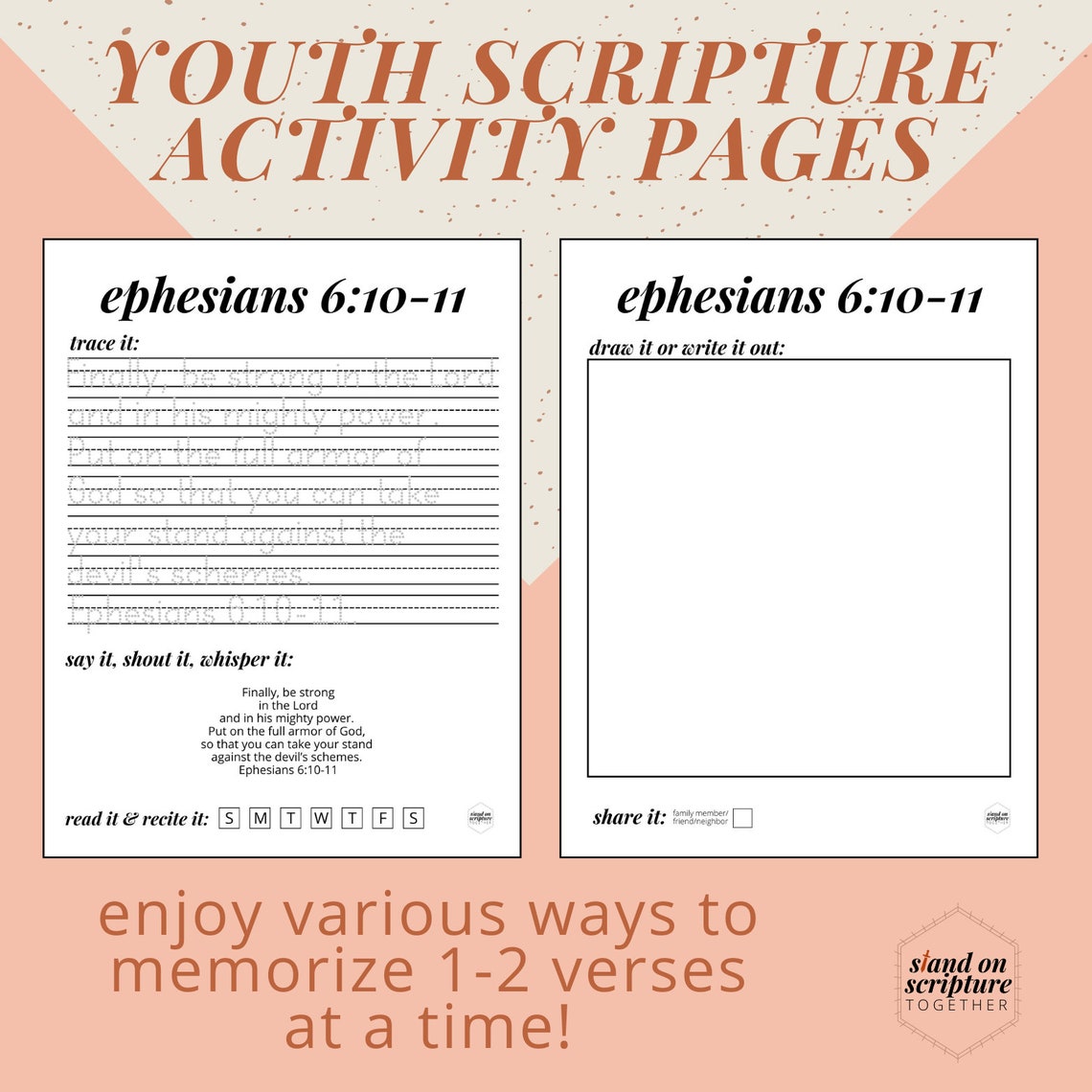 Ephesians 6:10-17 | Armor of God | Youth (5-11yr) Scripture ...