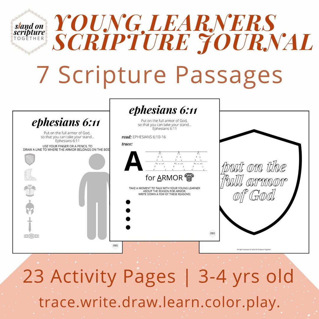 Young Learners (3-4yr) "stand" Scripture Memorization Activity Pages ...