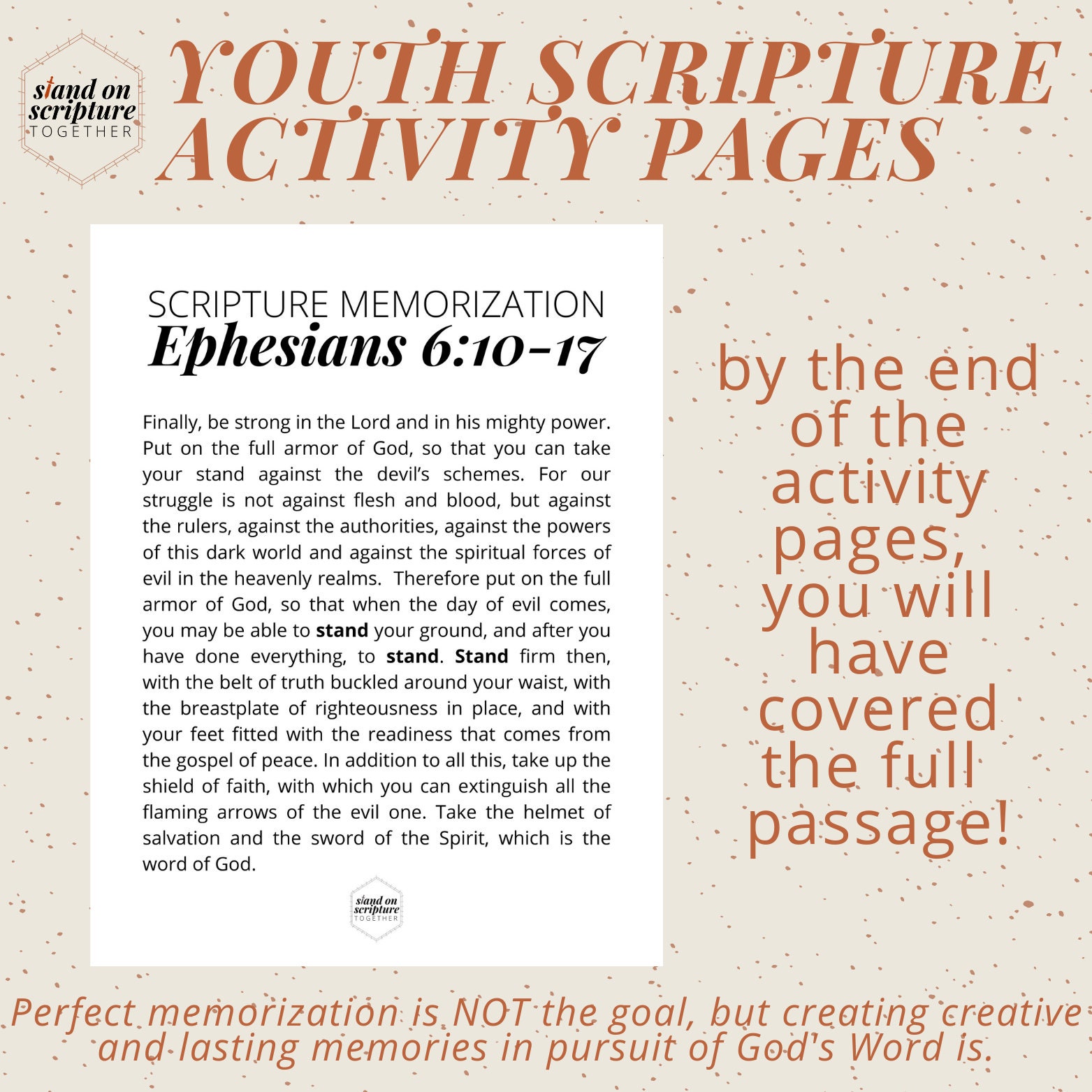 Ephesians 6:10-17 | Armor of God | Youth (5-11yr) Scripture ...