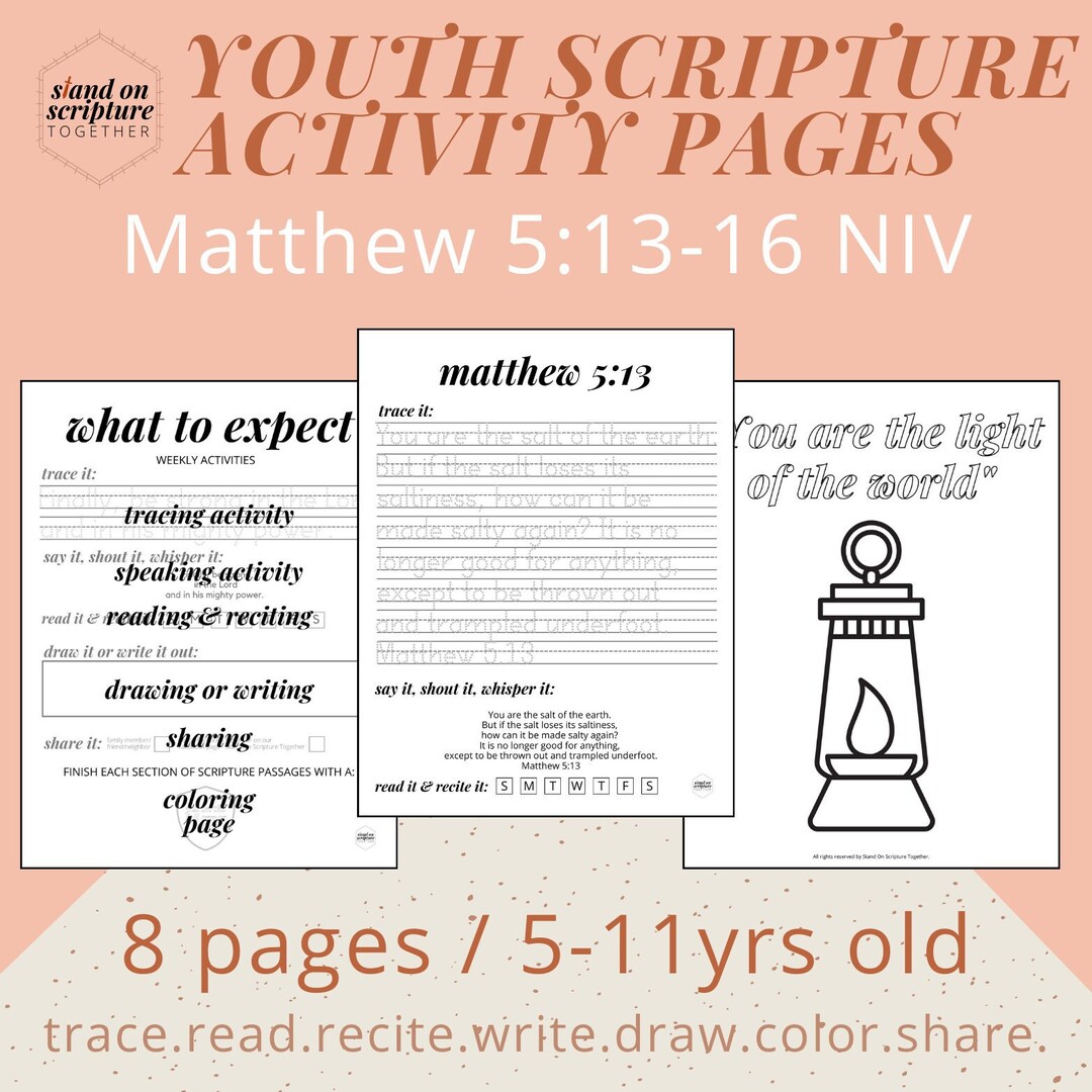 Matthew 5:13-16 | Light of the World | Youth (5-11yr) Scripture ...