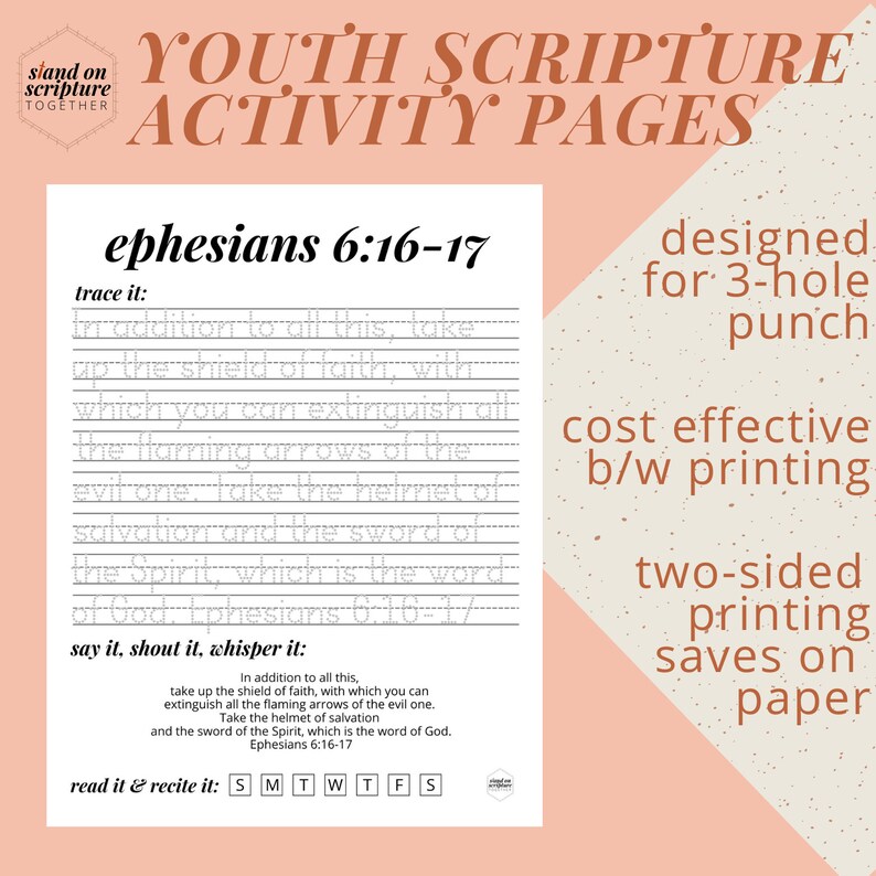 Ephesians 6:10-17 | Armor of God | Youth (5-11yr) Scripture ...