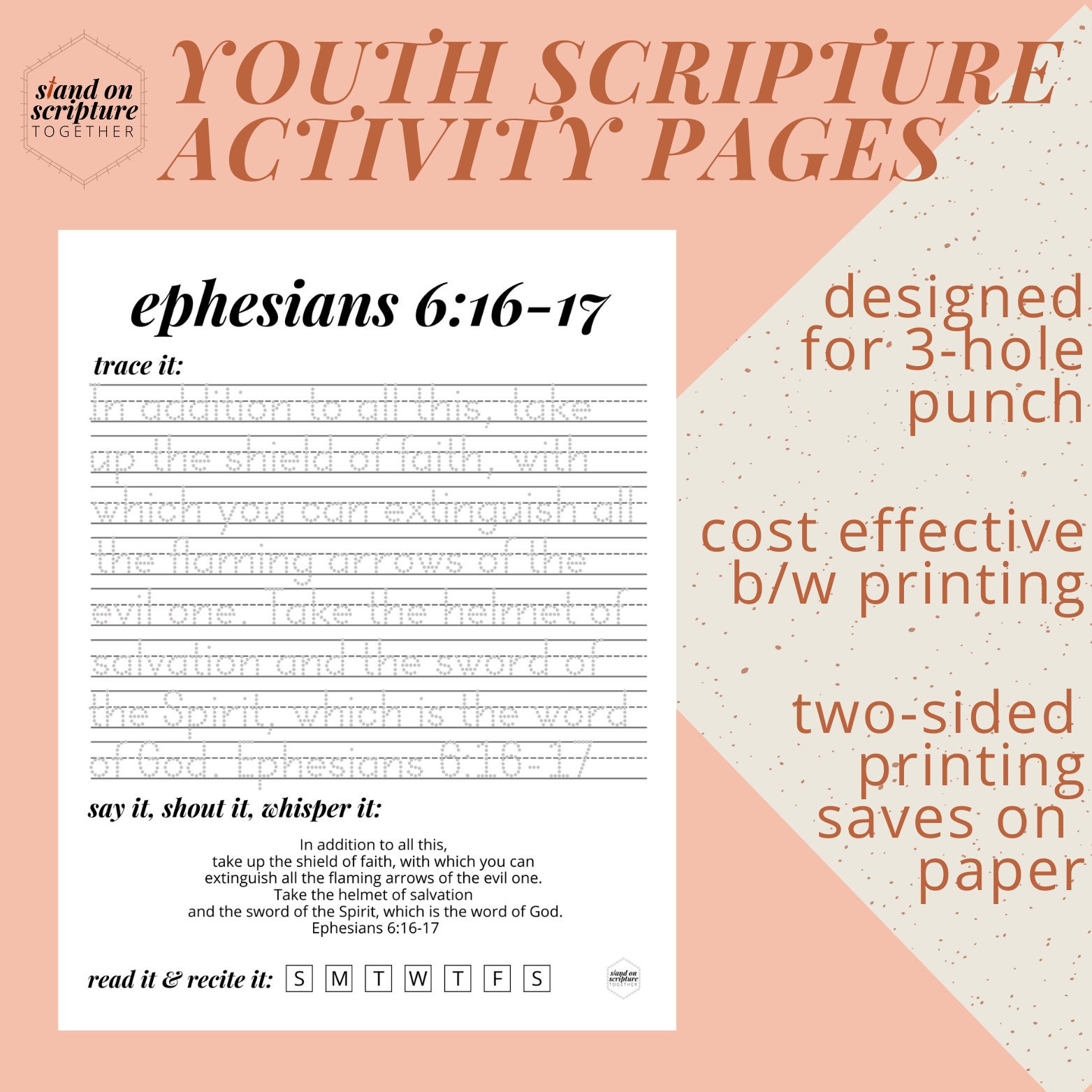 Ephesians 6:10-17 | Armor of God | Youth (5-11yr) Scripture ...