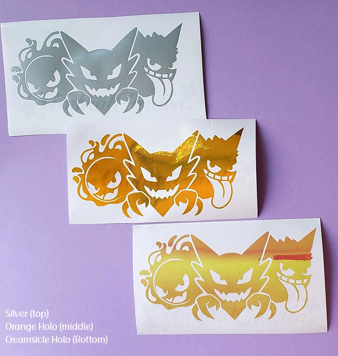 Ghost Pokemon Decal Ghastly Haunter Gengar Holographic - Etsy