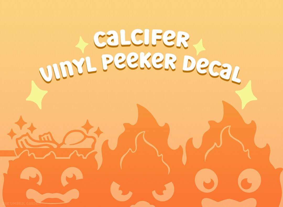 Calcifer Peeker Vinyl Decal Ghibli Howl's Moving Castle - Etsy