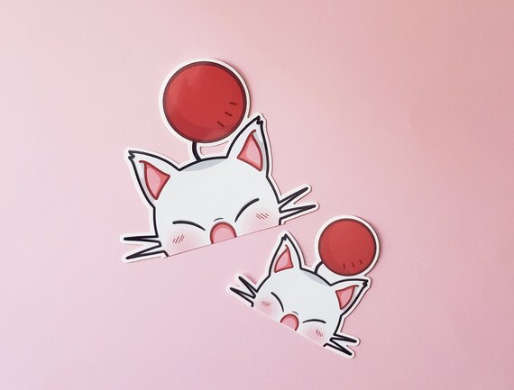 Moogle Vinyl Peeker Sticker Final Fantasy Waterproof & UV - Etsy