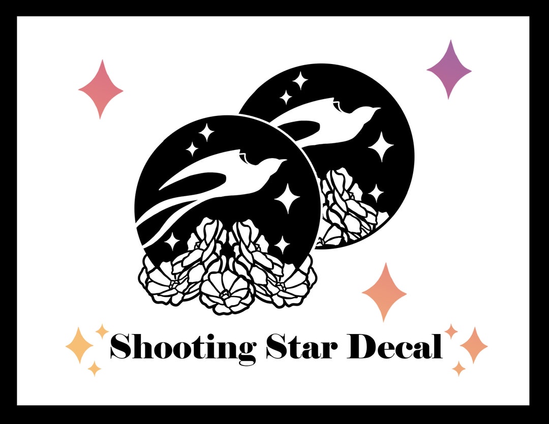 Shooting Star 4 Inch Vinyl Decal - Etsy