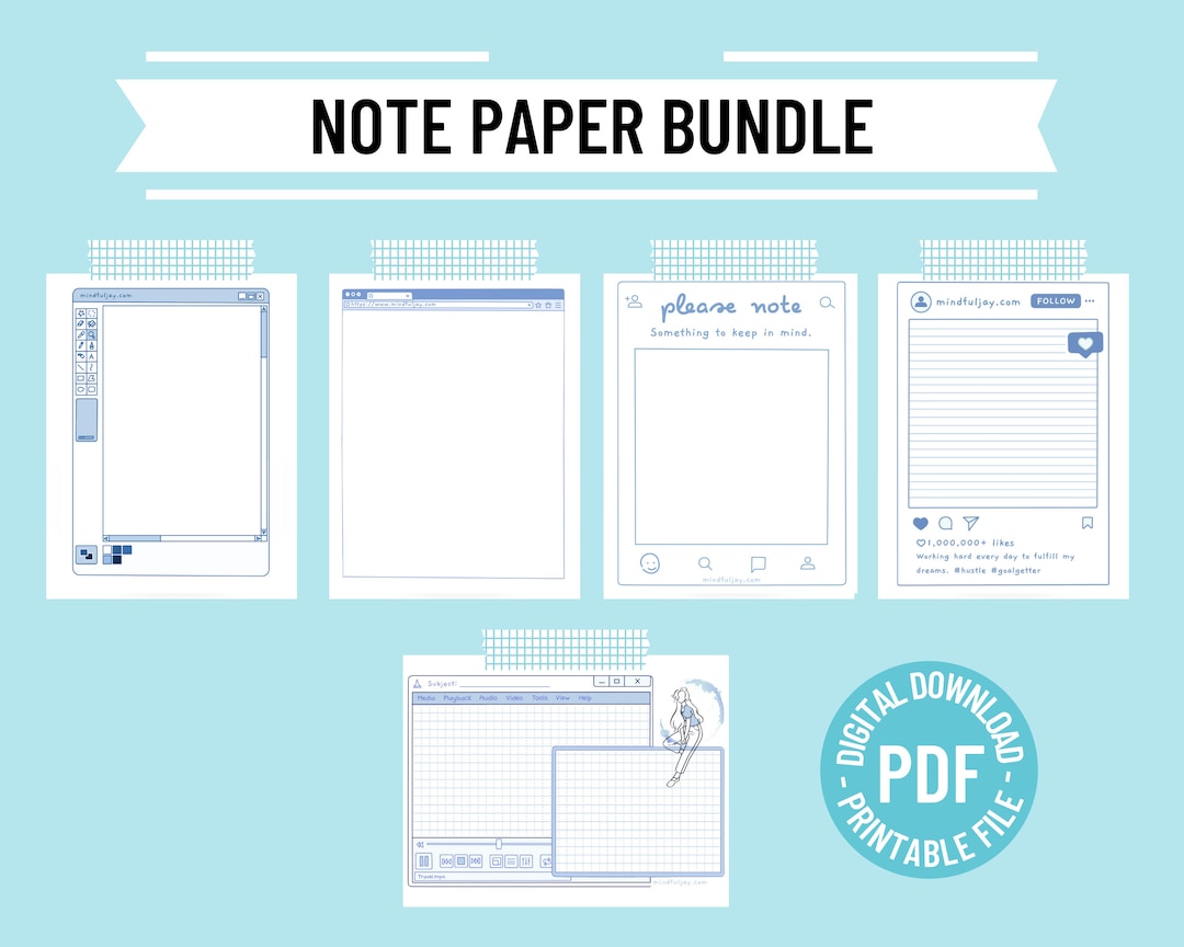 Pastel Kpop Aesthetic Notes Printable BUNDLE Over 70 Pages Pretty ...