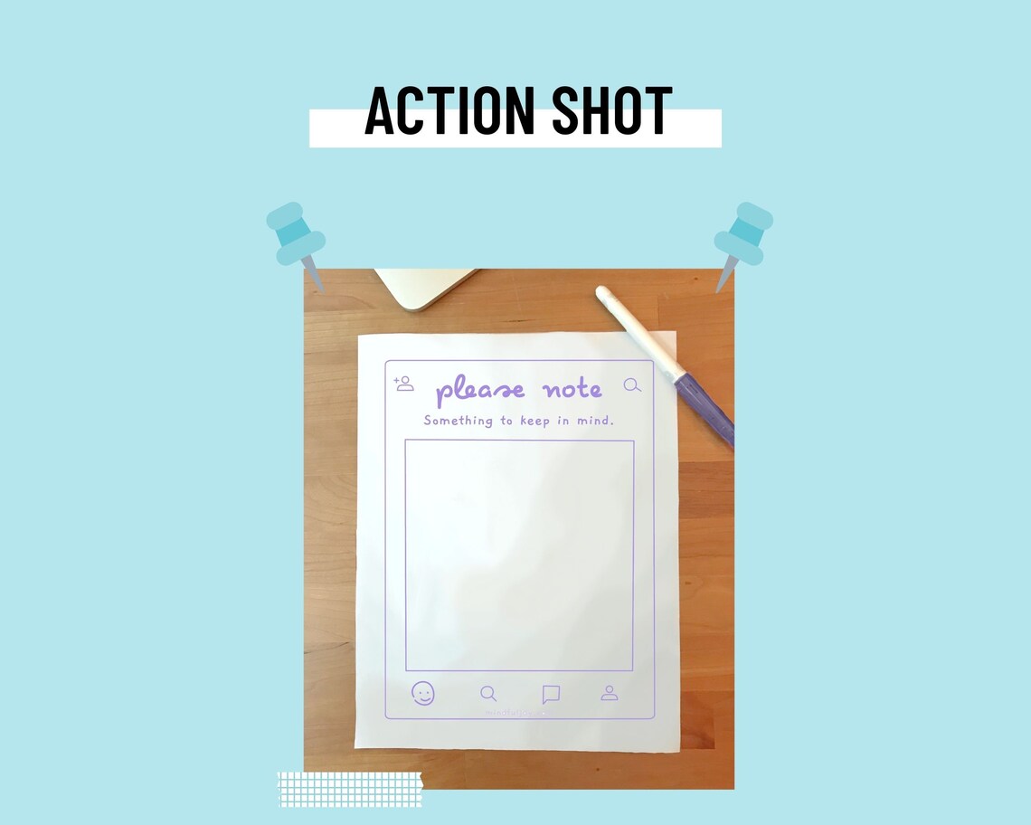Pastel Kpop Aesthetic Notes Printable - "please Note" Style Graphic ...