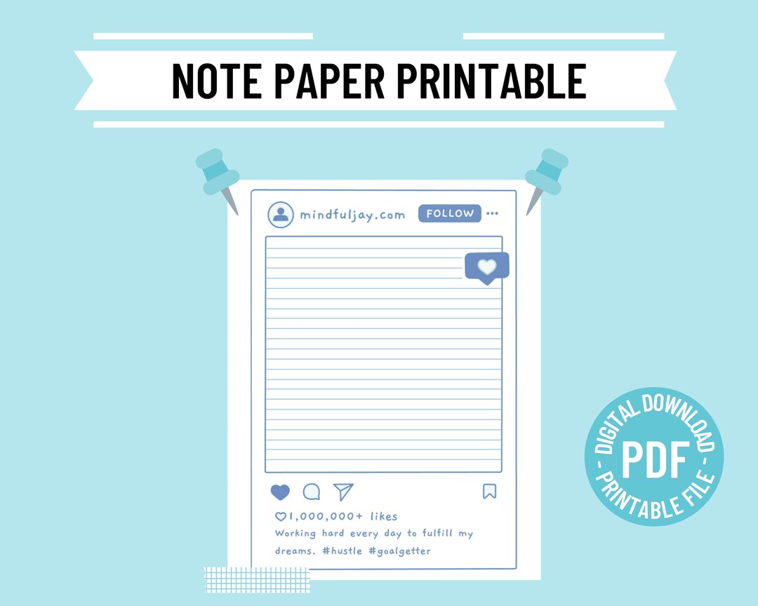 Pastel Kpop Aesthetic Notes Printable - Social Media Style Graphic ...