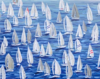 Abstract Sailboat - Etsy