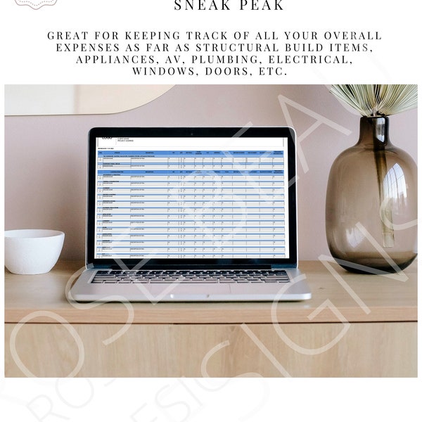 Excel Template for Interior Design Budgets - Etsy