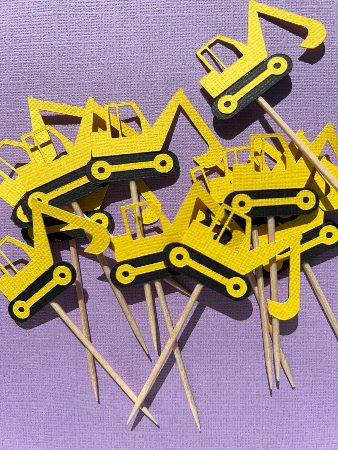 Excavator Digger Cupcake Topper - Etsy