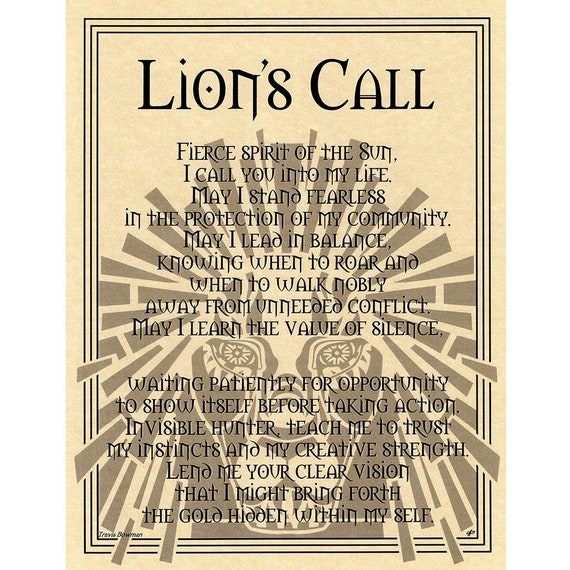 Lion's Call Prayer Poster - Etsy