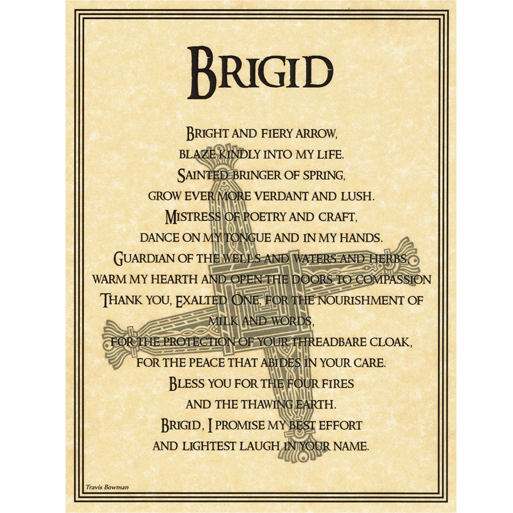Brigid Poster: Celtic Goddess Art Print (8.5" X 11") - Etsy