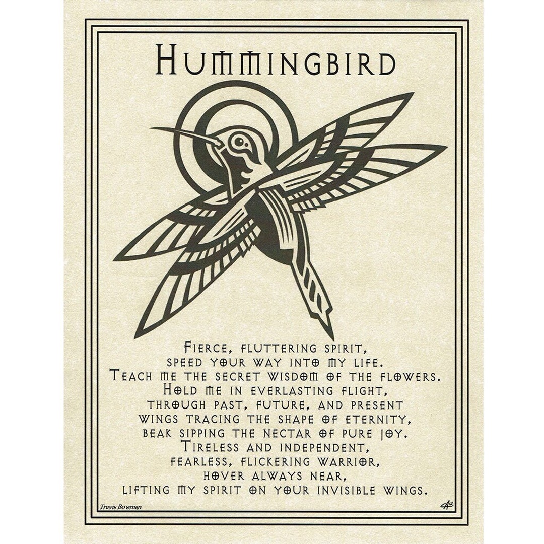 Hummingbird Prayer Poster - Etsy