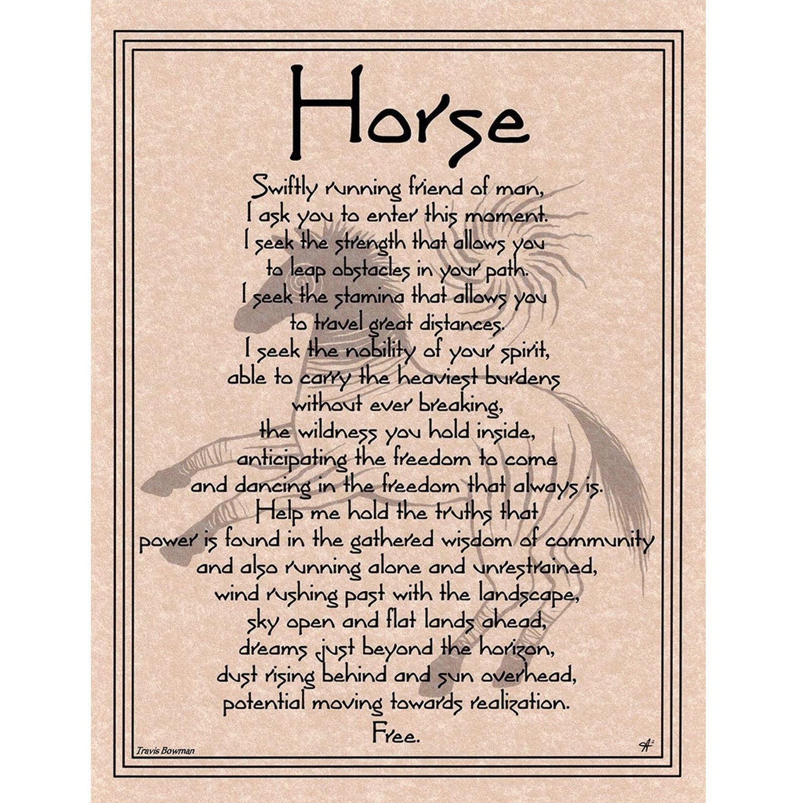 Horse Prayer Poster - Etsy