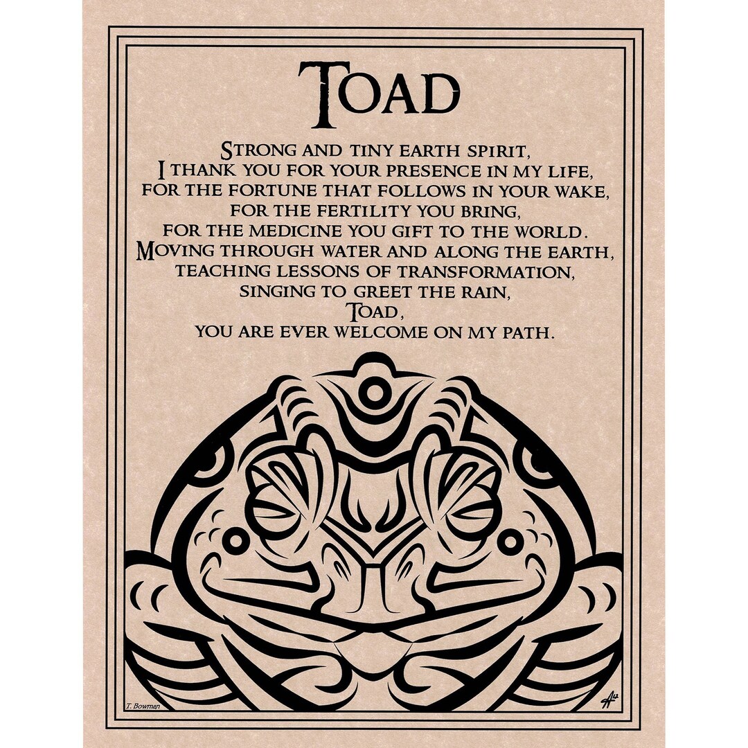 Toad Blessing Poster - Etsy