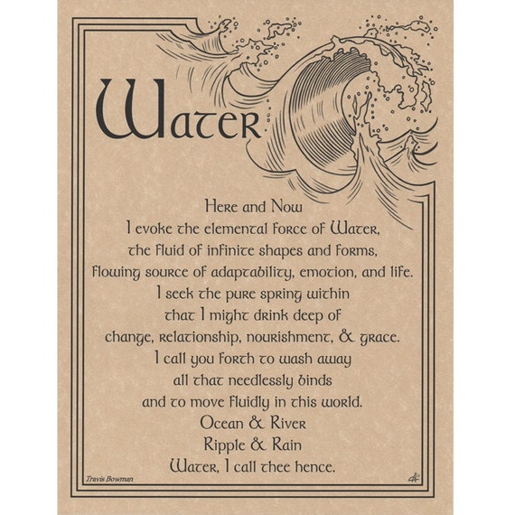 Water Evocation Poster - Etsy