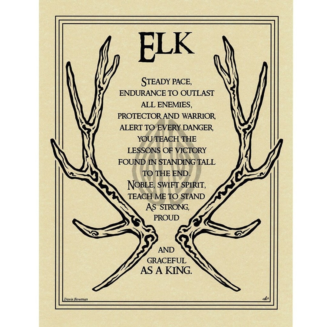 Elk Prayer Poster - Etsy