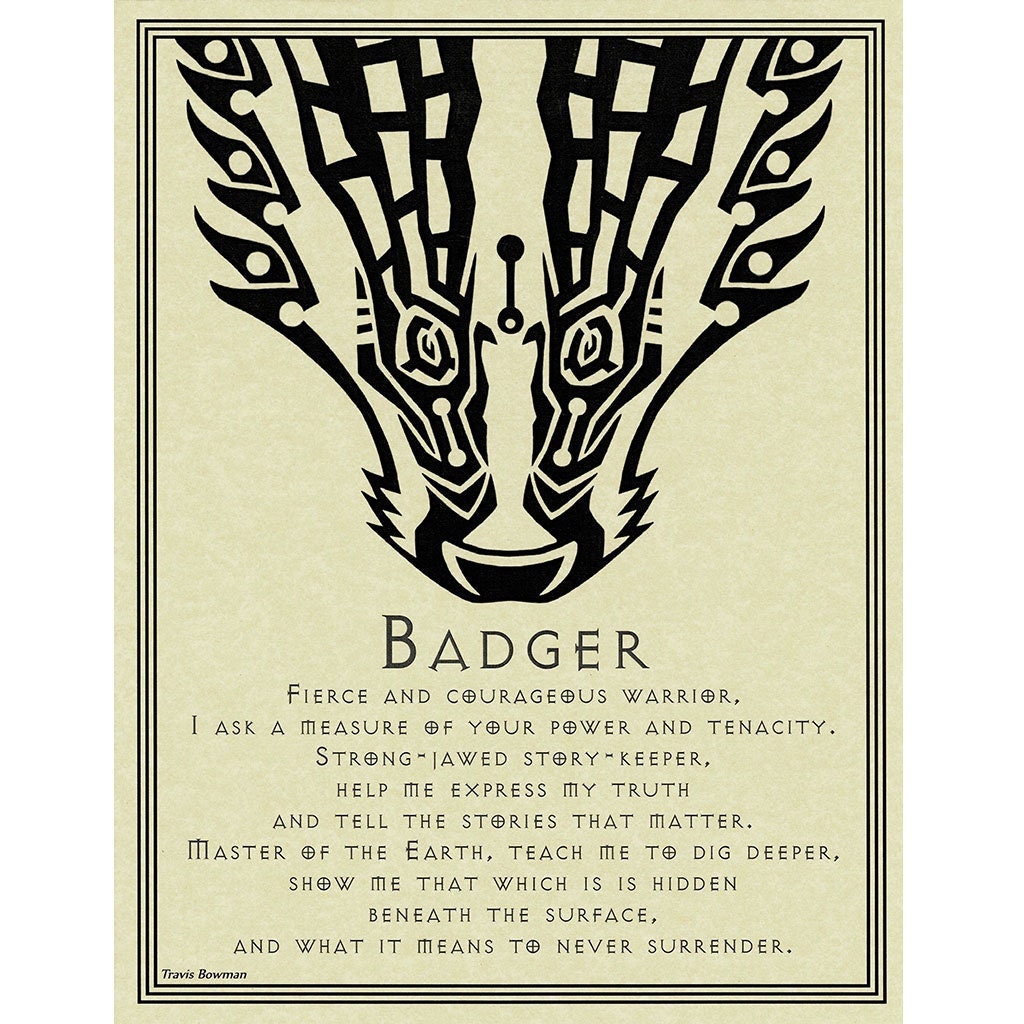 Badger Prayer Poster | Etsy