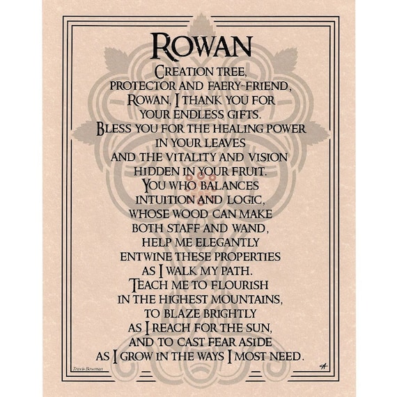 Rowan Prayer Poster - Etsy