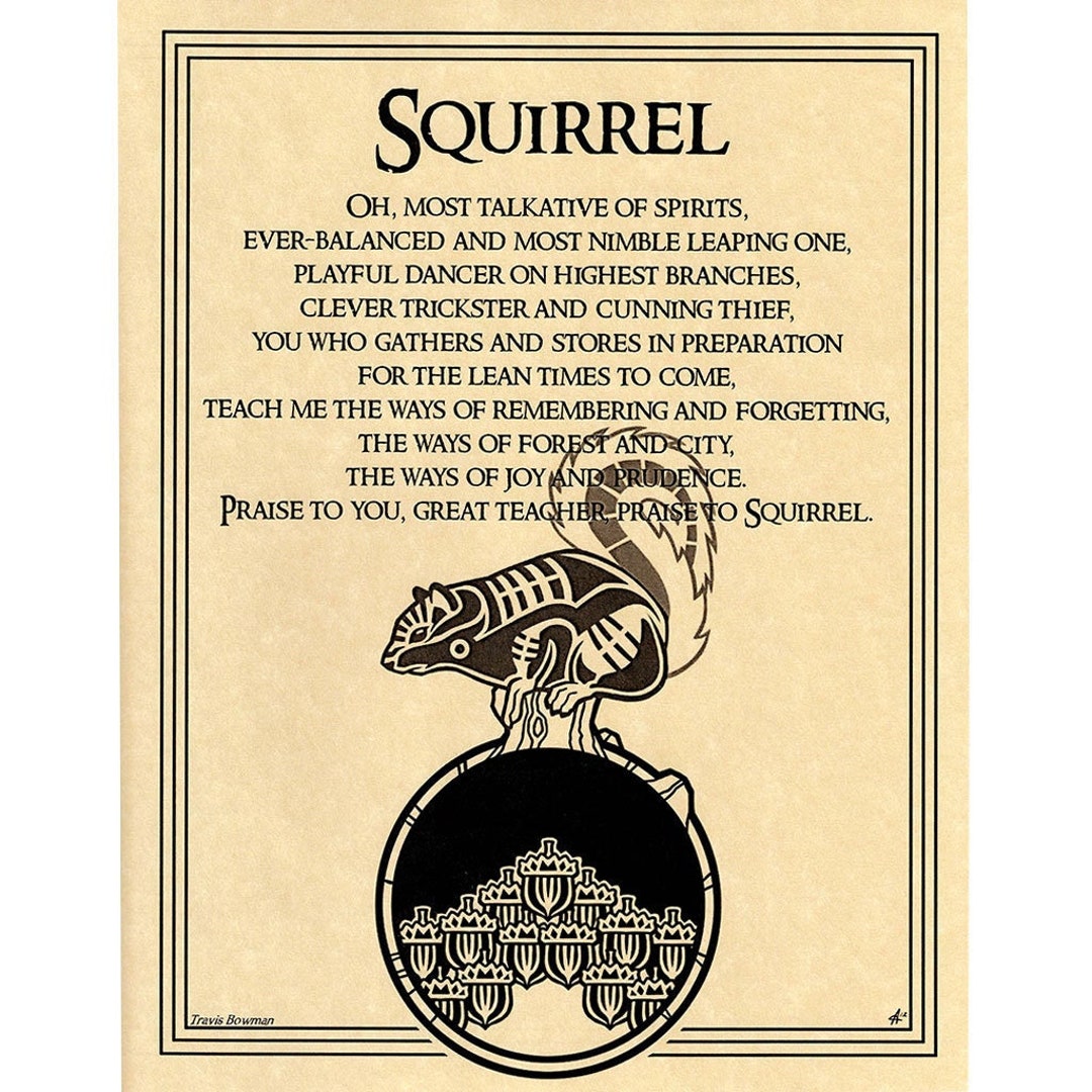 Squirrel Prayer Poster - Etsy