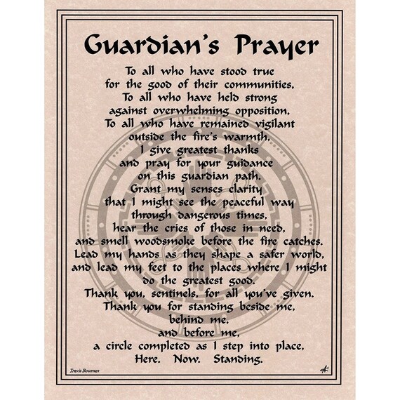 Guardian's Prayer Poster | Etsy