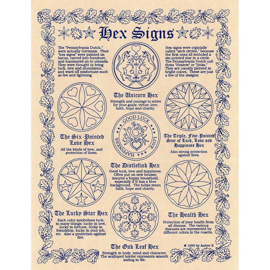 Hex Signs Poster - Etsy