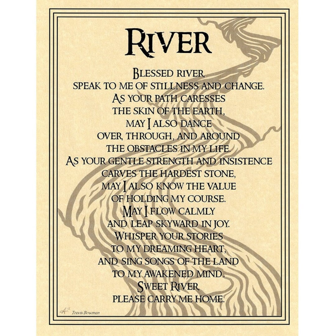 River Prayer Poster - Etsy