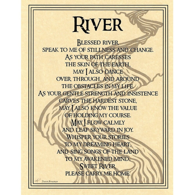 River Prayer Poster - Etsy