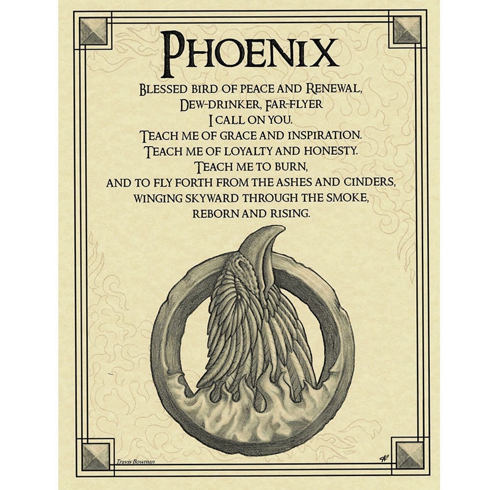 Phoenix Prayer Poster | Etsy