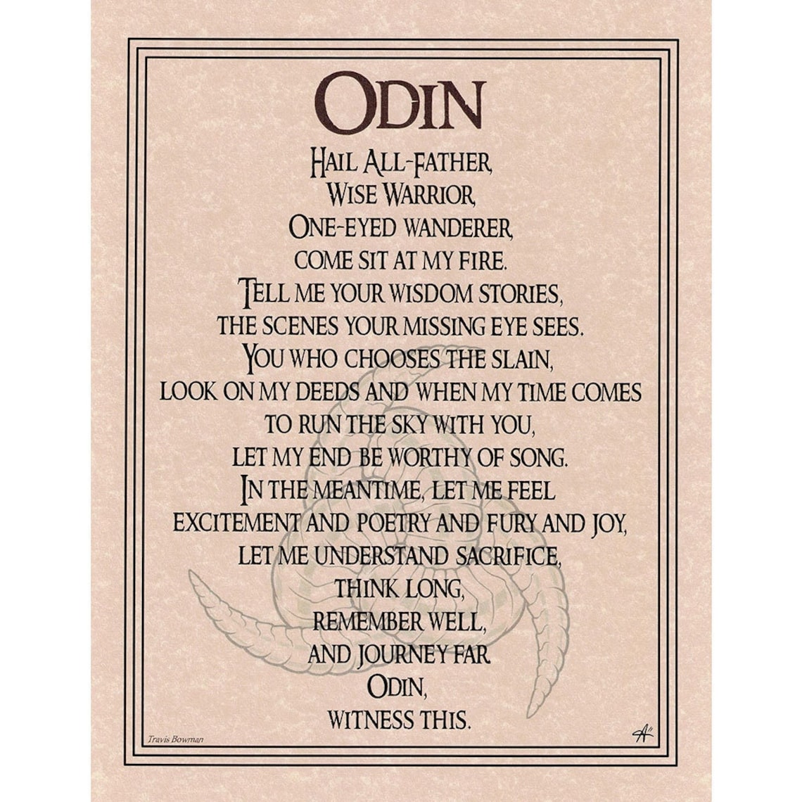 Odin Prayer Poster - Etsy