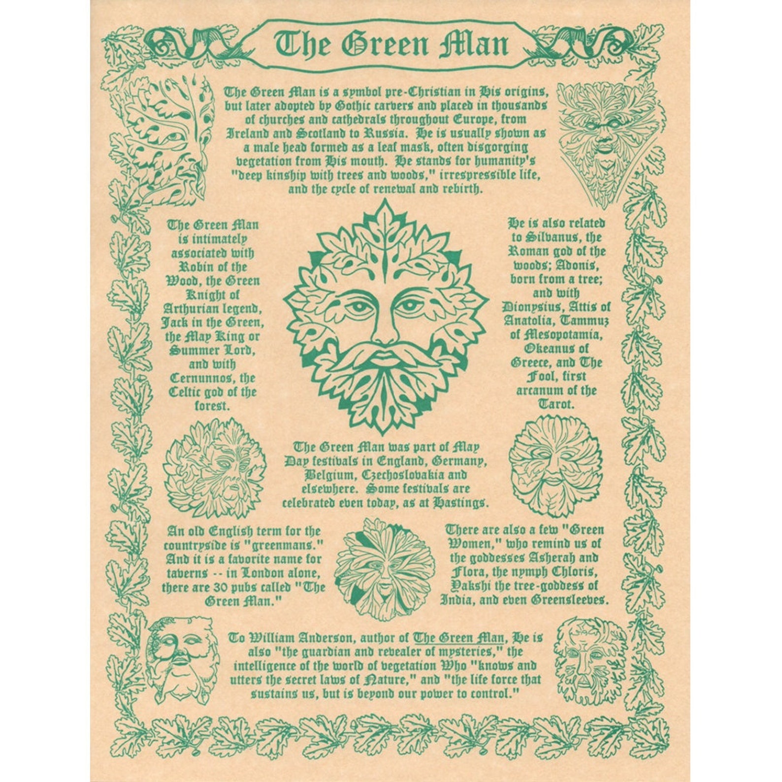 Greenman Poster - Etsy