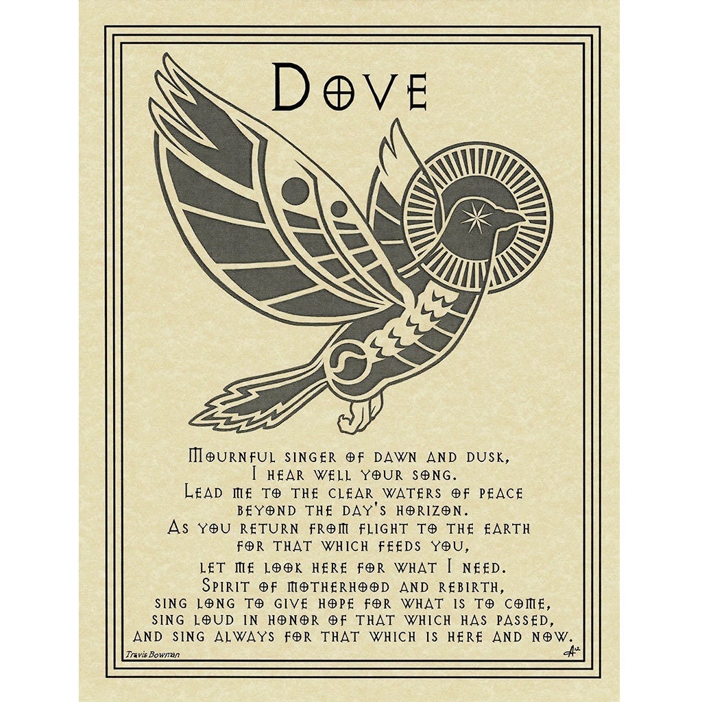 Dove Prayer Poster - Etsy