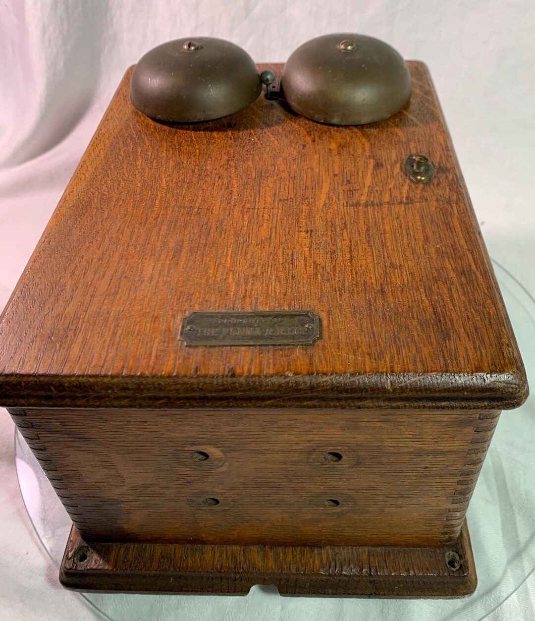 Pennsylvania Railroad Vintage Oak Ringer Box, With Ringer and Bells, - Etsy