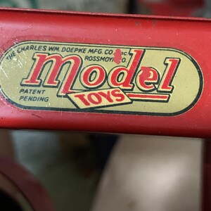 Doepke Model Toys Rossmoyne Ladder Fire Truck 1950's (reboxed 10/12 to ...